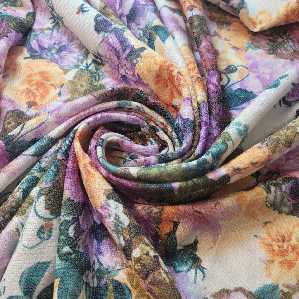 French Terry Loopback Cotton Jersey Fabric Plain /Print Dress Craft ...