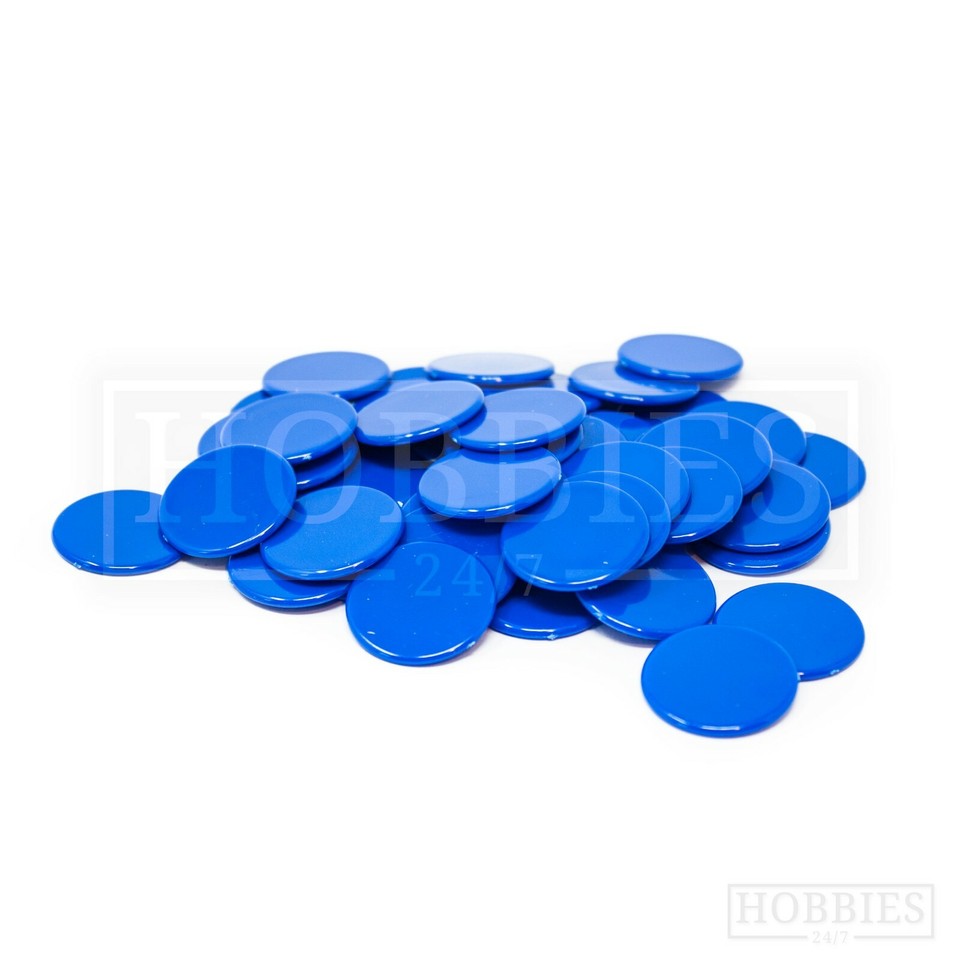 22mm Counters Plastic Tiddly Winks Opaque Board Game White Blue Green ...