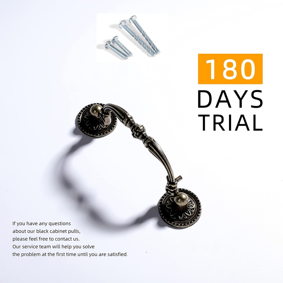 6PC Nostalgic Chic Drawer Drooping Guardrail Dresser Drawer Handles ...