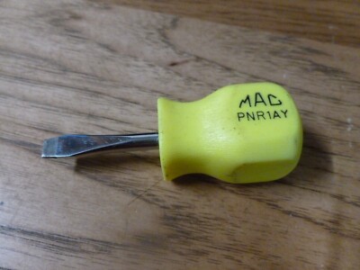 NICE MAC Tools STUBBY Yellow Screwdriver = Hard Plastic Handle | eBay