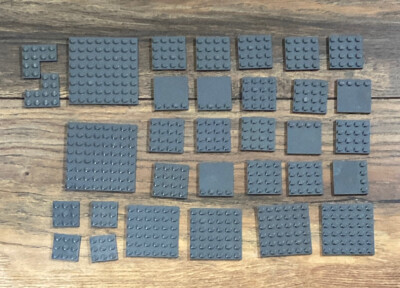 40 Gray Lego Bricks Space Bricks Star Wars Exact Legos as shown 4x4 8x8 ...