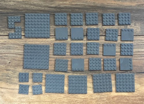 40 Gray Lego Bricks Space Bricks Star Wars Exact Legos as shown 4x4 8x8 ...