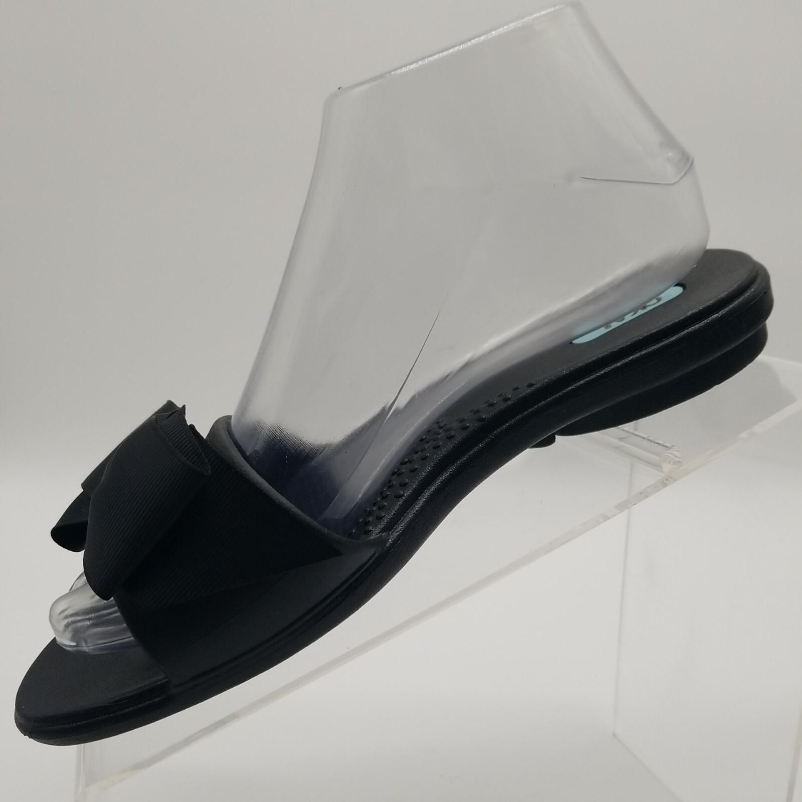 Okal Oka Bee Rubber Slide Black Bow Sandals Womens Sz… - Gem