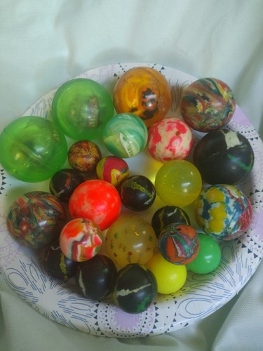 VTG Hard Rubber, Super Ball Small,Large, Glitter, Stars ,Bouncy ...