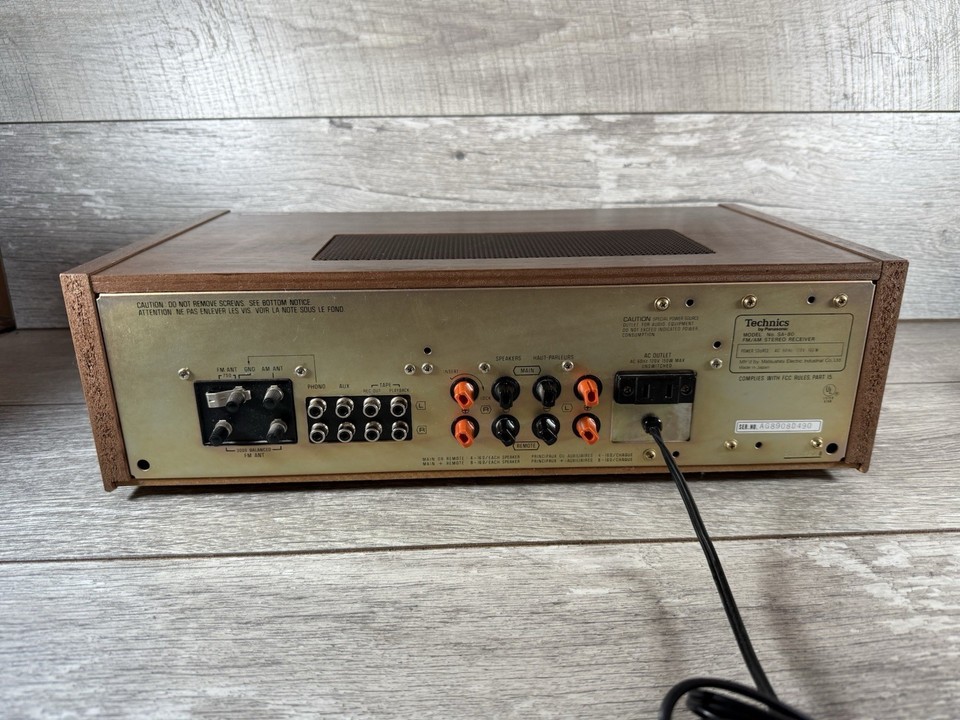Technics SA-80 AM/FM Stereo Receiver Simulated Wood Cabinet (See ...