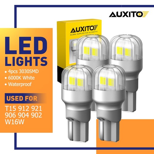 4X 6000K White T15 4-LED Backup Reverse Light 912 921 W16W Super Bright ...