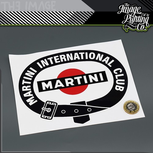 Martini International Club Logo Decals - 170mm x 140mm - Sticker - Belt ...