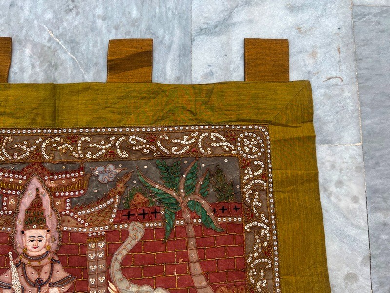 2X3 Indian Vintage Applique Work Tapestry Authentic Décor Tapestry/Wall ...