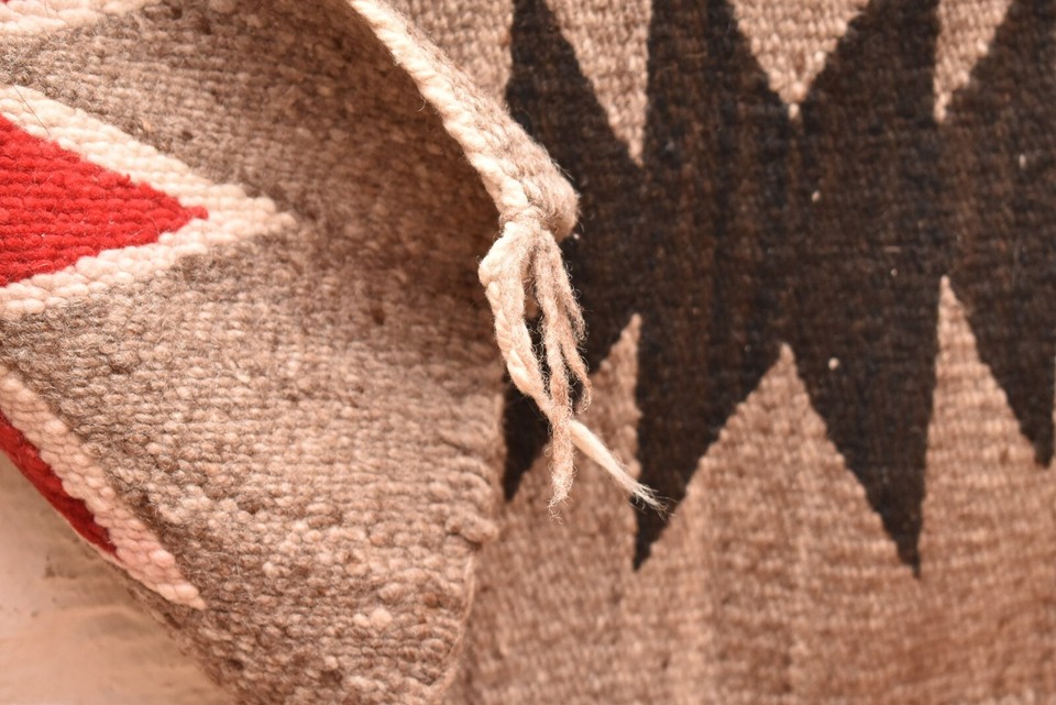 Antique Navajo Rug Textile Native American Indian 33x28 Weaving Vintage ...