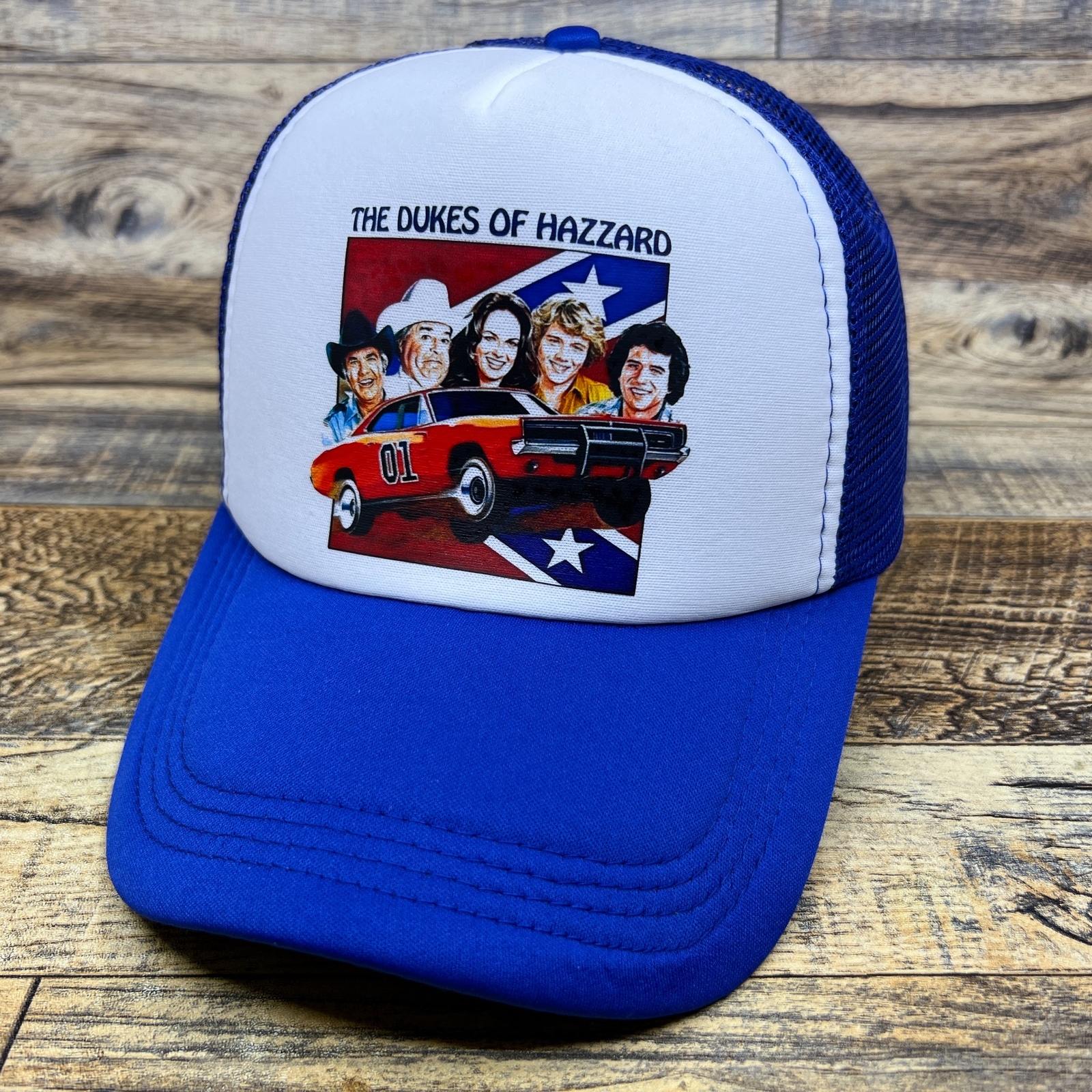 Dukes Of Hazzard Mens Trucker Hat Blue Snapback Retro TV 1979 Baseball ...