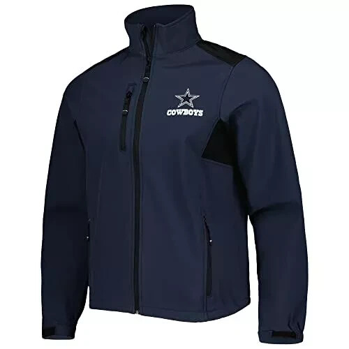 Men's Navy Dallas Cowboys Softshell Fleece Full-Zip Jacket XXL Brand ...