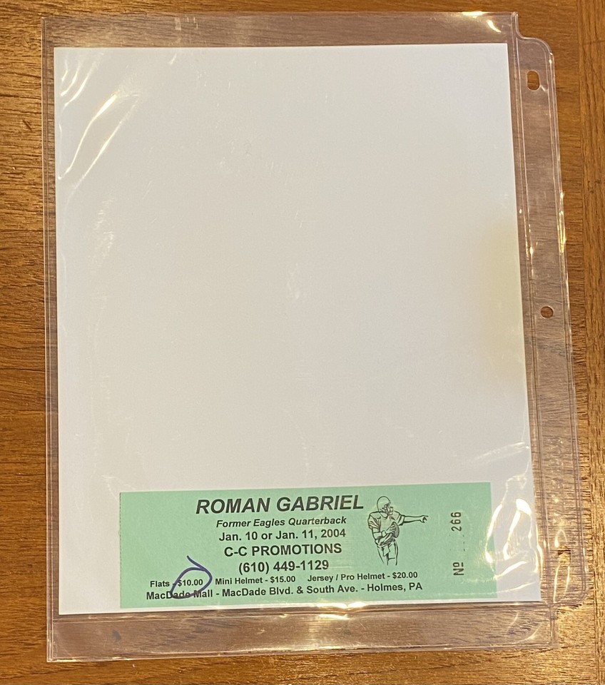 Roman Gabriel Autographed Signed 8X10 Photo Philadelphia Eagles | eBay