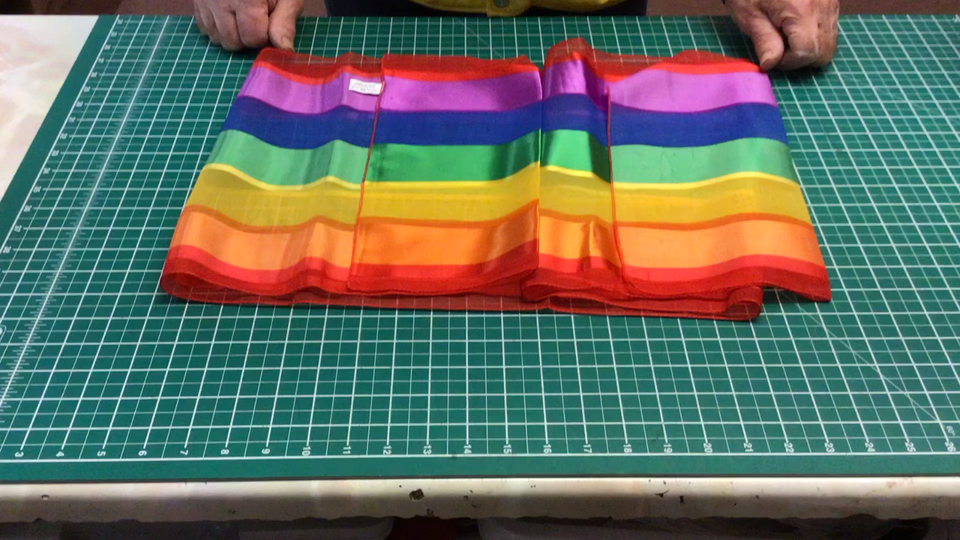 Rainbow Neck Scarf LGBTQ Day Pride Polyester Satin Sheen Scarves Party ...