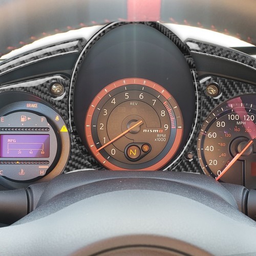 5Pcs Carbon Fiber Dashboard Instrument Cluster Panel Trim For Nissan ...