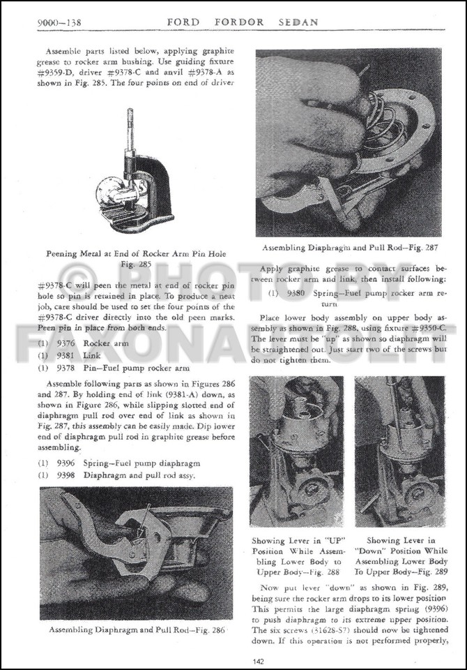 Ford Shop Manual and Parts Book 1941 1942 1946 1947 1948 Repair Service ...