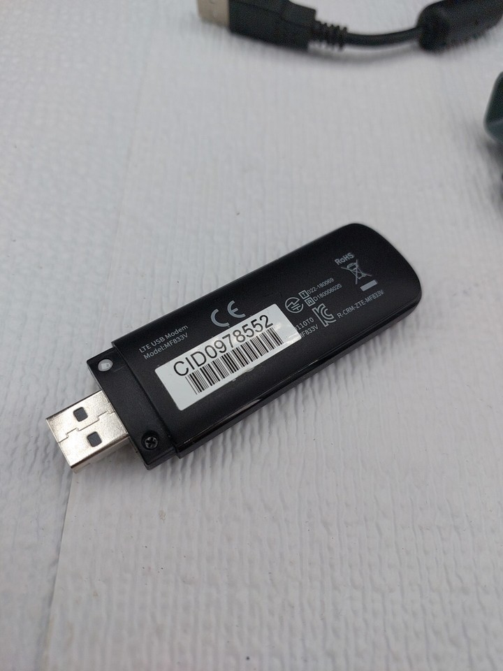 ZTE MF833V USB Dongle Adapter 150 Mbps Wireless Modem Mobile Broadband ...