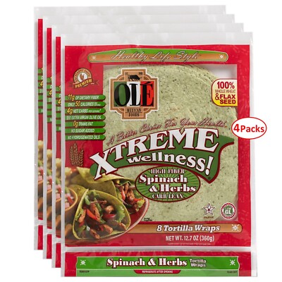 Ole Xtreme Wellness™ 8" Spinach Tortilla Wraps - 8 Count - 12.7 oz. - 4 ...