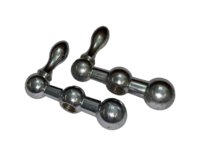PAIR OF BALL HANDLES METAL THREADED 3/8" BSF SHOP SOILED | eBay
