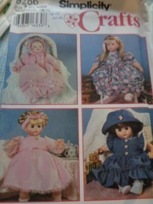 Simplicity Sewing Pattern 9286 Design Your Own Doll Clothes 3 sizes 12 ...
