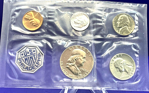 😍 1963 Proof Set US Mint 90% Silver Coins Lot Original Envelope COA 5 Coin Lot | eBay