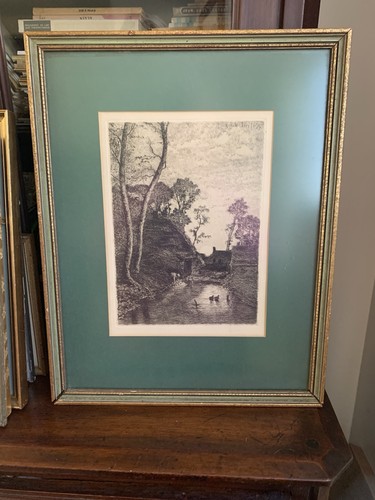 Emile BRETON (1831-1902) French Barbizon old master original etching | eBay