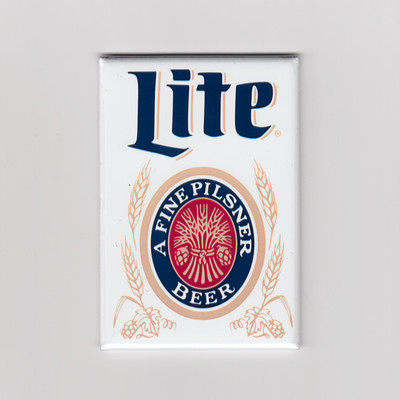 MILLER LITE 2" x 3" POSTER FRIDGE MAGNET (classic vintage beer label ...