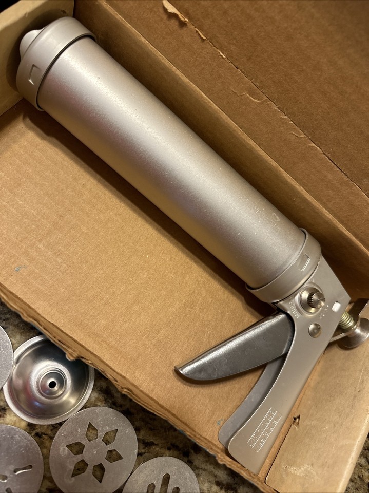 Vintage Wear-ever Cookie Gun With 9 Shapes with Instructions Box | eBay