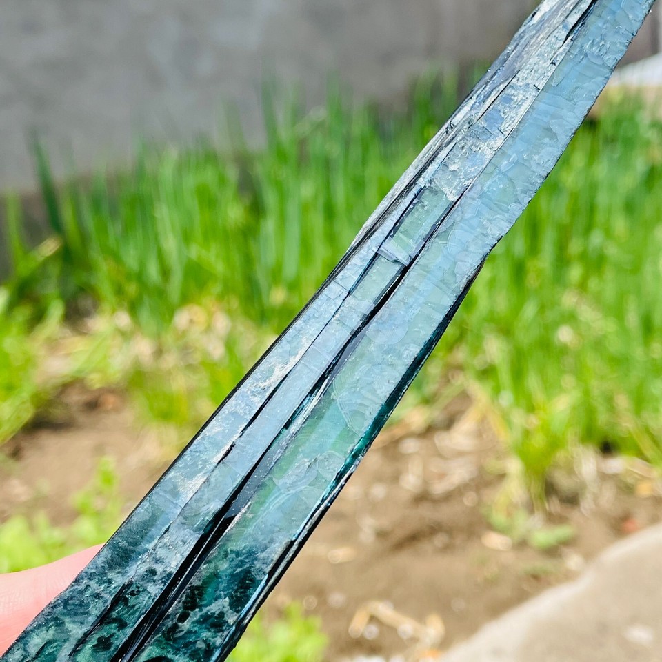 176g Long Natural Blue Vivianite Quartz Crystal Hydrous Iron Phosphate ...