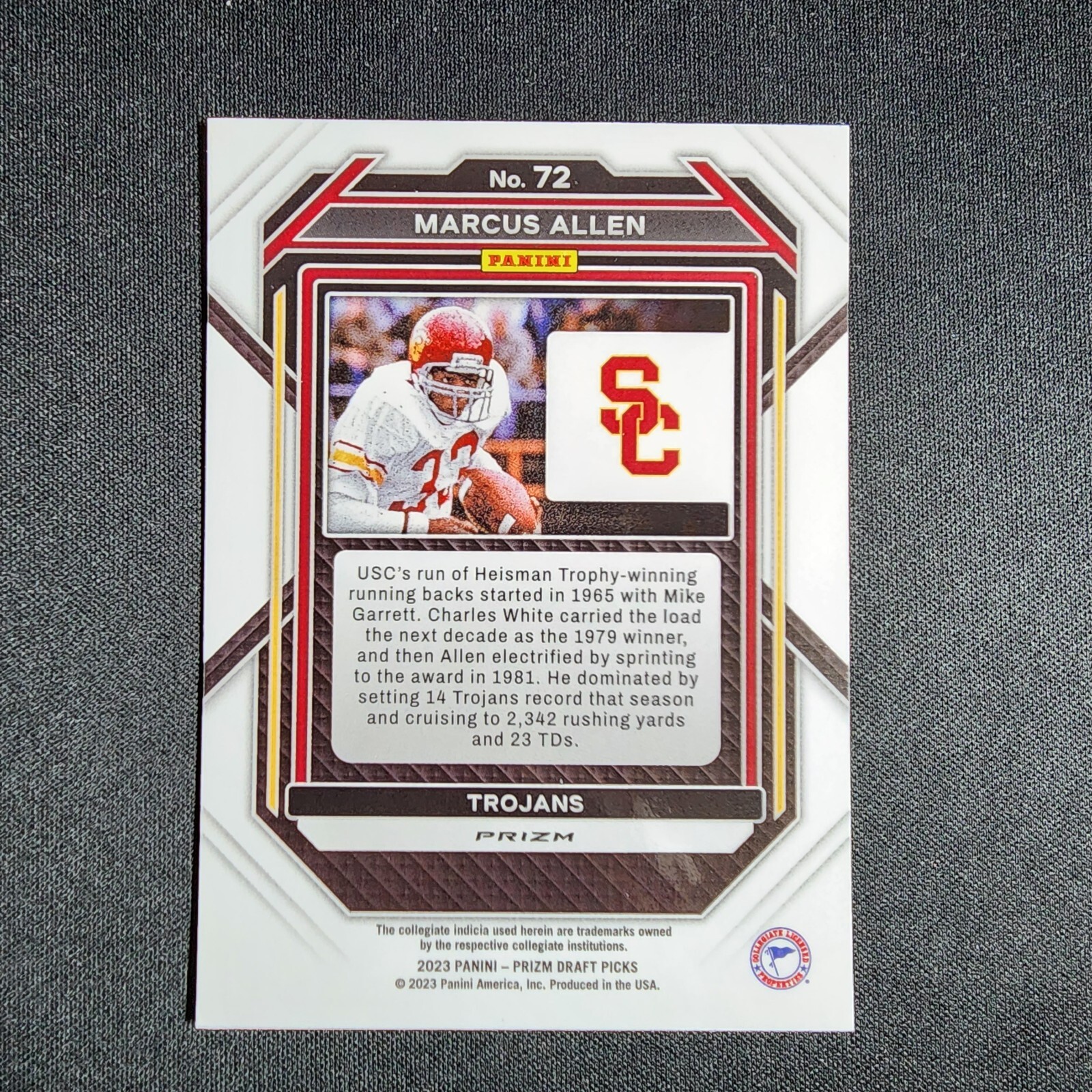 2023 Panini Prizm Draft Picks MARCUS ALLEN Red Cracked Ice #72 | eBay