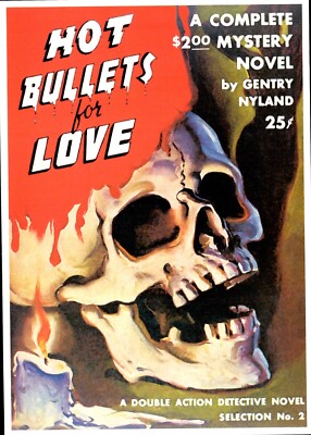 Paperback & Pulp Fiction Cover Art Hot Bullets for Love Postcard | eBay