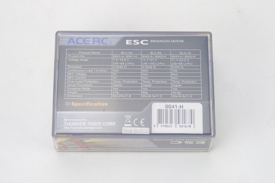 Original Thunder Tiger Heli BL Motor ESC, BLC-40 8041-H GTT | eBay