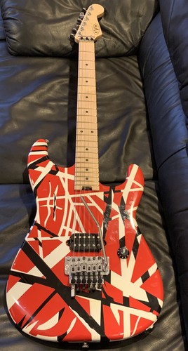 EVH Eddie Van Halen Stripe Series Red Black White Strat Style Electric ...