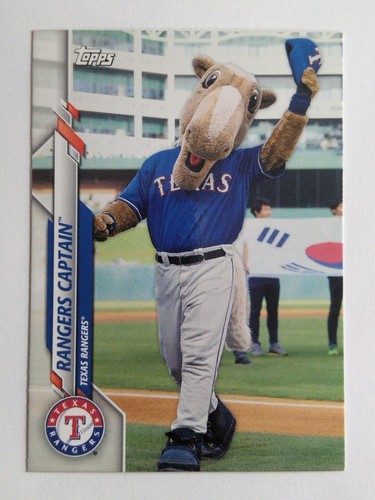 Rangers Captains 2020 TOPPS OPENING DAY MASCOT CARD #M-19 TEXAS RANGERS ...