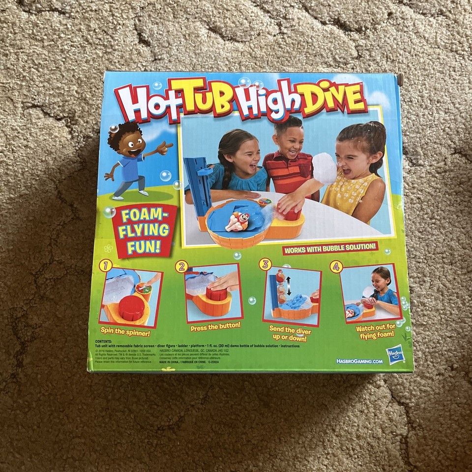 Hot Tub High Dive Launches Real Foam Board Game Hasbro Gaming New | eBay