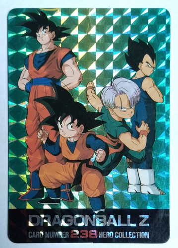 SON GOKU GOHAN TRUNKS VEGETA 238 PRISM DRAGON BALL Z CARDDASS JAPAN ...