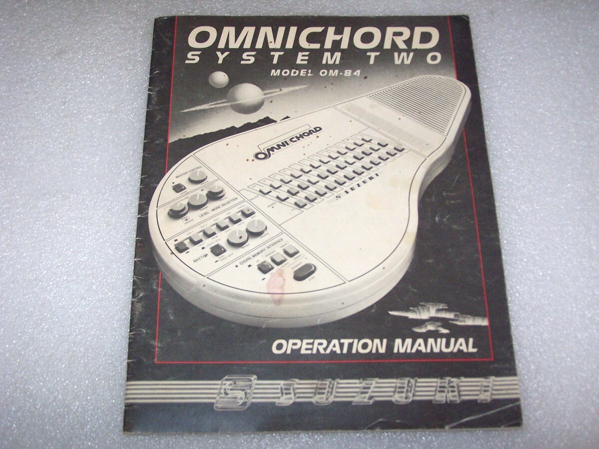 Original Suzuki Omnichord Model OM-84 System 2 Instruction Operation Manual | eBay