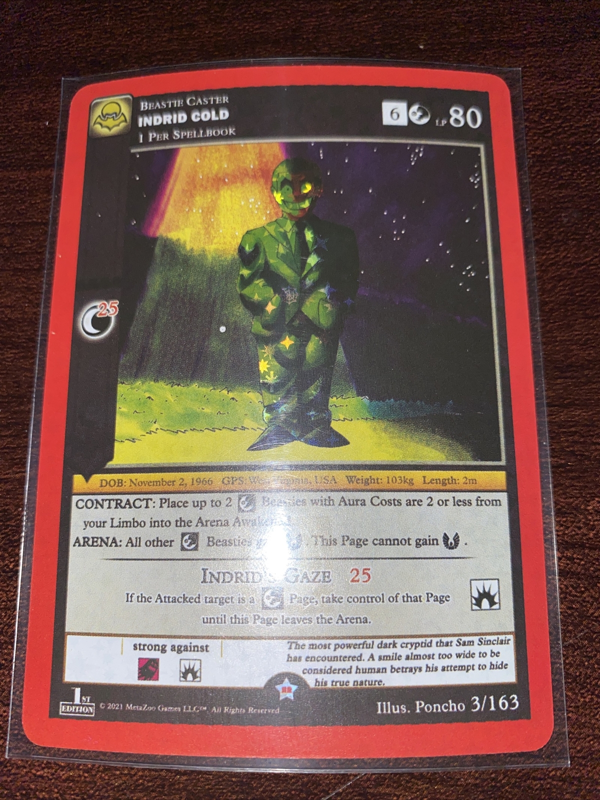 MetaZoo NightFall Indrid Cold 3/163 Reverse Holo 1st Edition | eBay