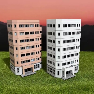 1/160 N Scale School Building Model Railroads Modern House Kits DIY ...