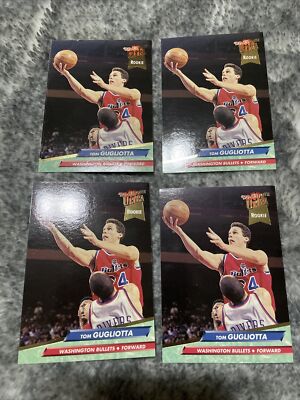 (4) 1992-93 Fleer Ultra TOM GUGLIOTTA RC #367 Rookie Basketball Cards ...