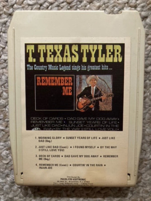 T TEXAS TYLER REMEMBER ME 8 TRACK GREATEST HITS NASHVILLE N8-2106 VG ...