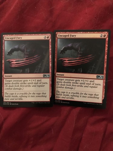Uncaged Fury X2 Foil Core Set 20 Moderate Play MTG | eBay