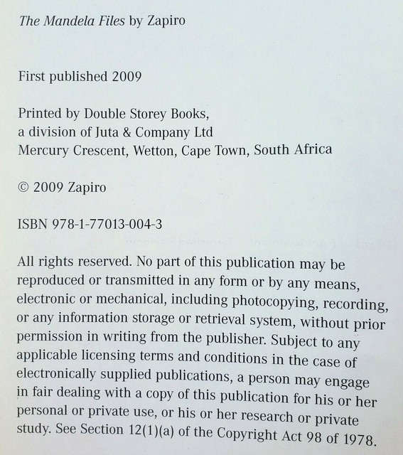 The Mandela Files by Zapiro (2009, Hardcover) for sale online | eBay