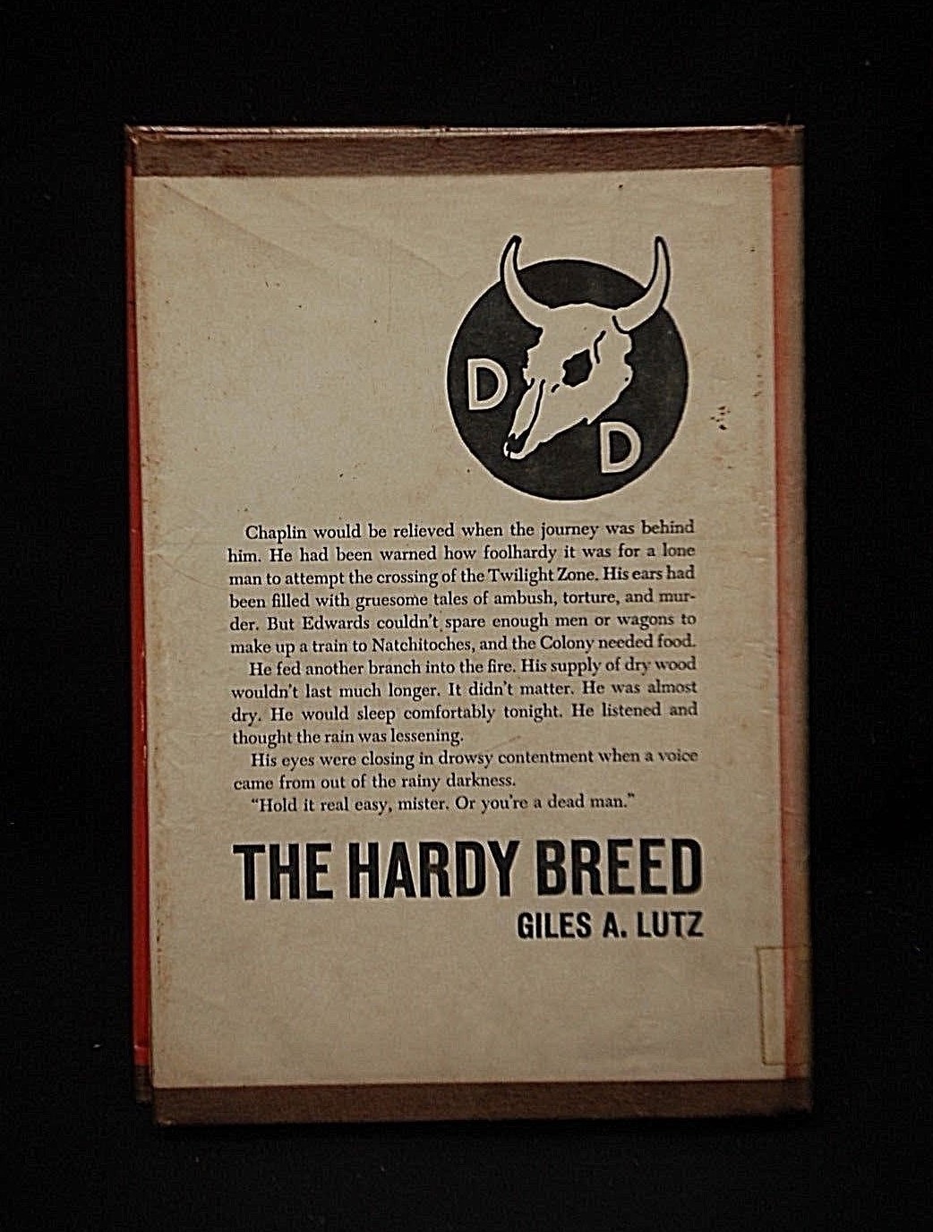 The Hardy Breed Giles A. Lutz A Double D Western 1966 Hardback Book DJ ...