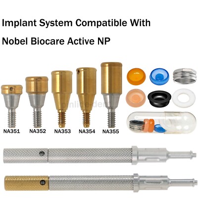 Dental for Nobel Biocare Attachment Abutment NP 1-5mm Male Cap Kits ...