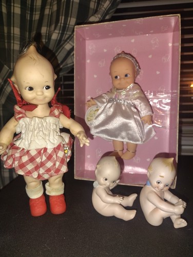 Vintage Lot of 4 KEWPIE Dolls Goldberger Dolls, Jesco, Rose Art 1999 ...