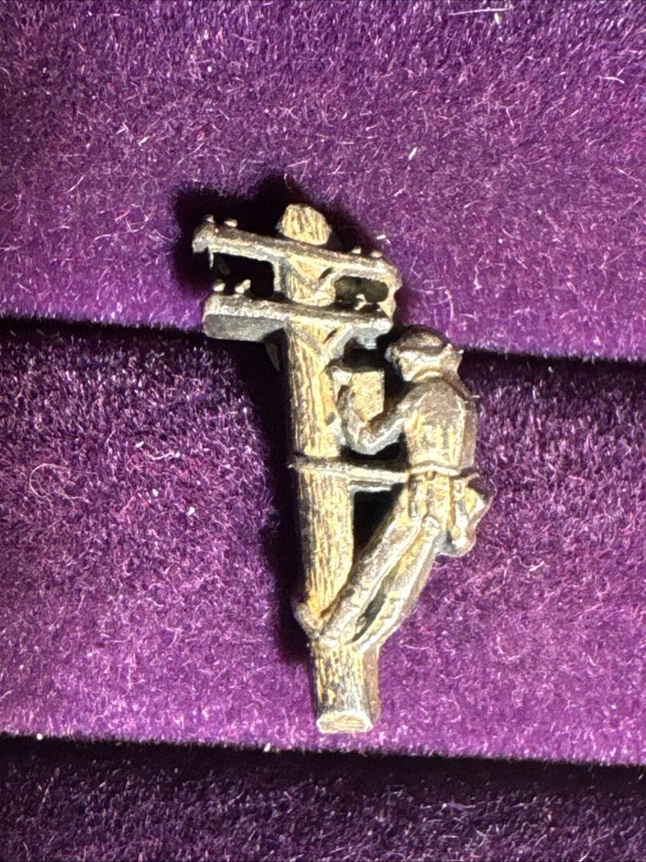 Vintage Lineman .925 Silver Tie Tac Pin Rare | eBay