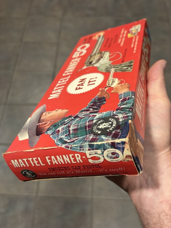Mattel Fanner 50 Smoking Cap Pistol With Original Box Unused | eBay