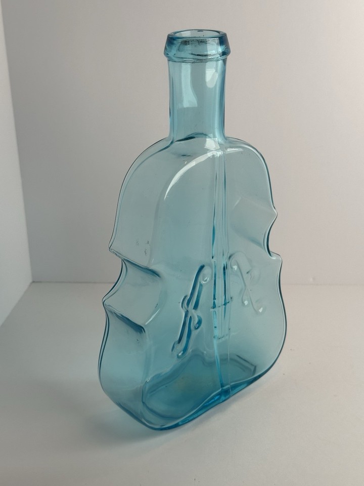 Vintage Aqua Blue Violin/Fiddle Bottle Decanter - 9.5” EUC | eBay