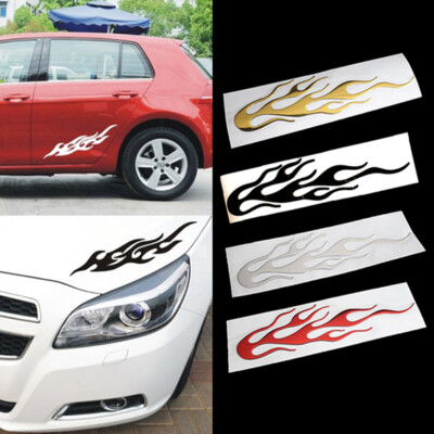 3D Flame Fire Reflective Sticker Motorcycle Vinyl Decal Stickers Car ...