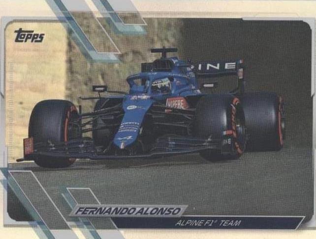 2021 Topps Formula 1 - F1 Cars Fernando Alonso #104 Rainbow Foil for ...